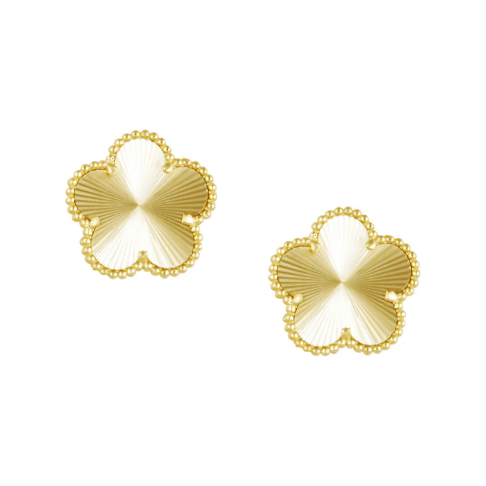 Adeline Pave Clover Studs – Mackenzie & Me